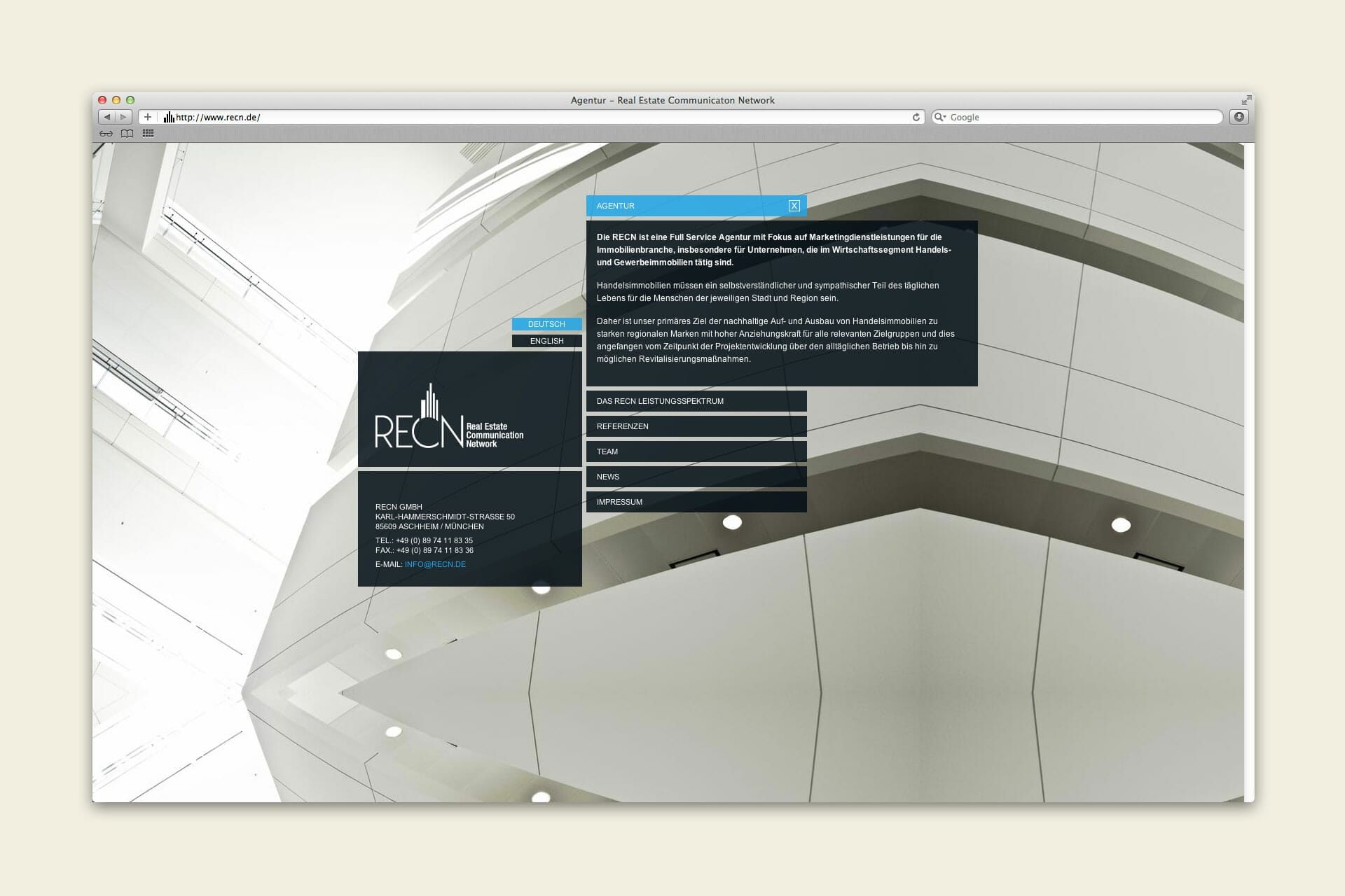 RECN Website – Real Estate Communication Network geht live