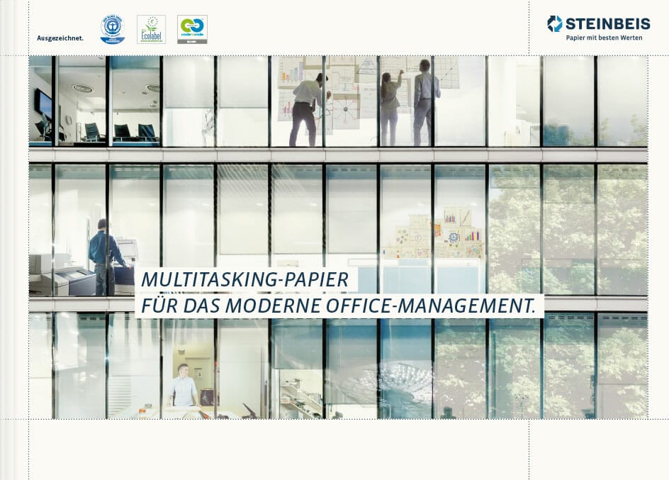 Steinbeis Papier Salesfolder – mit integrierten Papiermustern