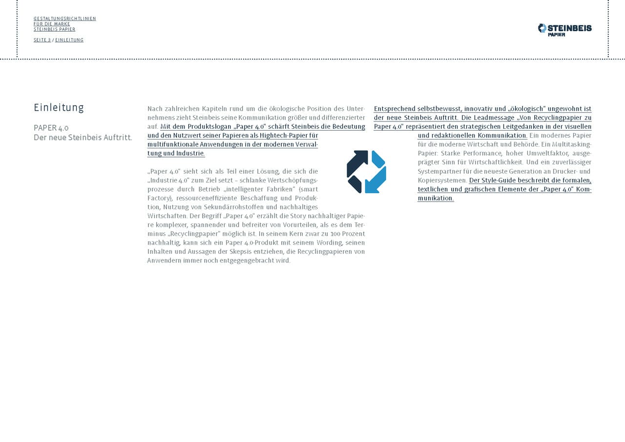 Steinbeis Papier Styleguide 2016 – Corporate Design Guidelines